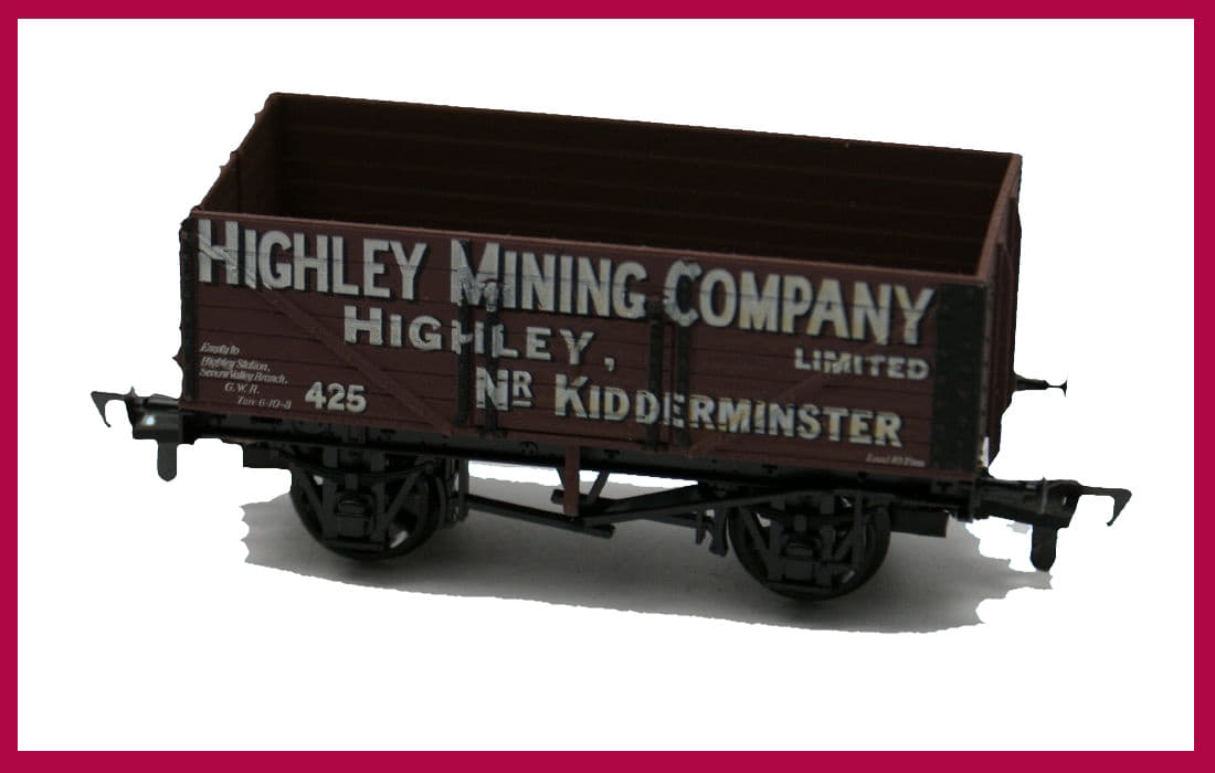AIRFIX RAILWAYS: 54382-6 7-PLANK WAGON - HIGHLEY MINING COMPANY - NEW