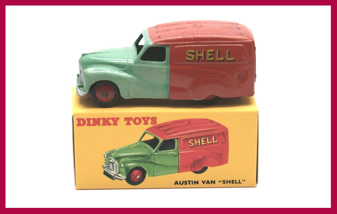 DINKY: 470 - AUSTIN DEVON VAN - 'SHELL' / 'BP' - EXCELLENT