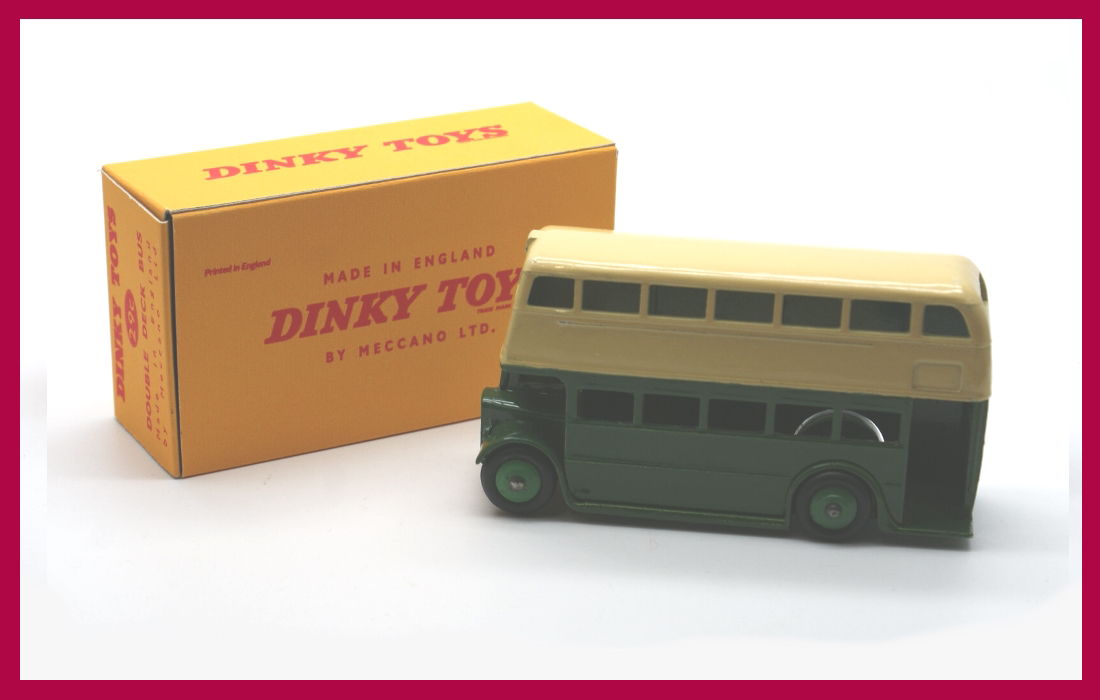 DINKY: 29C - DOUBLE DECKER BUS (NO ADD) GREEN/CREAM - NEAR MINT