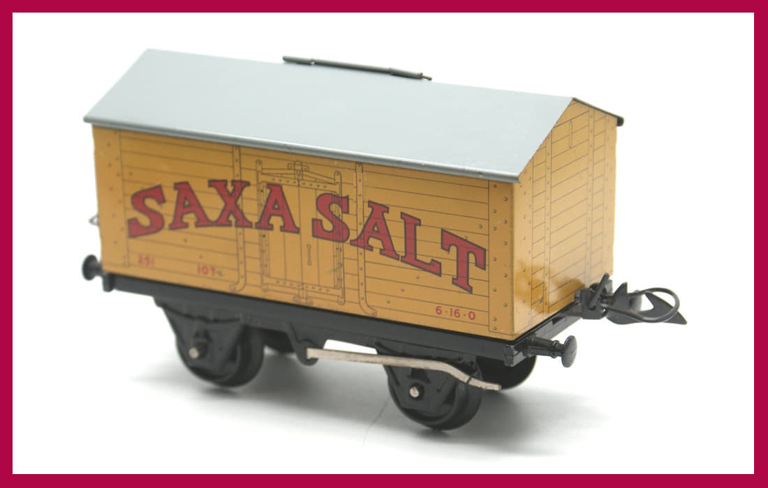 HORNBY TRAINS: NO. 50 - SALT WAGON - 'SAXA' - MINT- ORIGINAL BOX