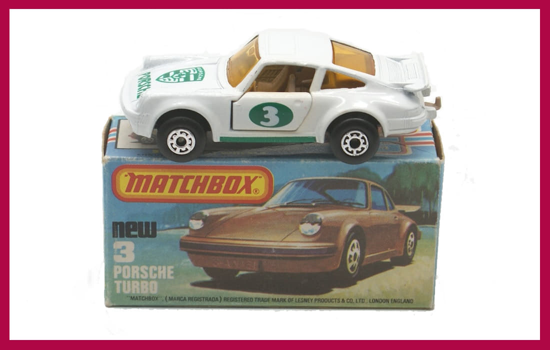 MATCHBOX SUPERFAST: 03C - PORSCHE TURBO - WHITE - GREEN LOGO - NEAR ...